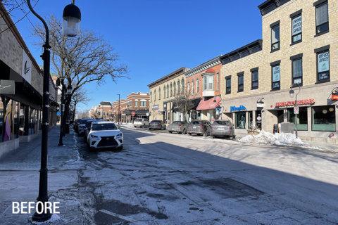 Rendering a Downtown Streetscape Improvement | Civiltech Engineering, Inc.